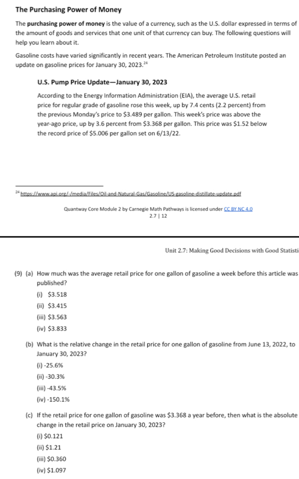 Solved: The Purchasing Power of Money The purchasing power of money is ...