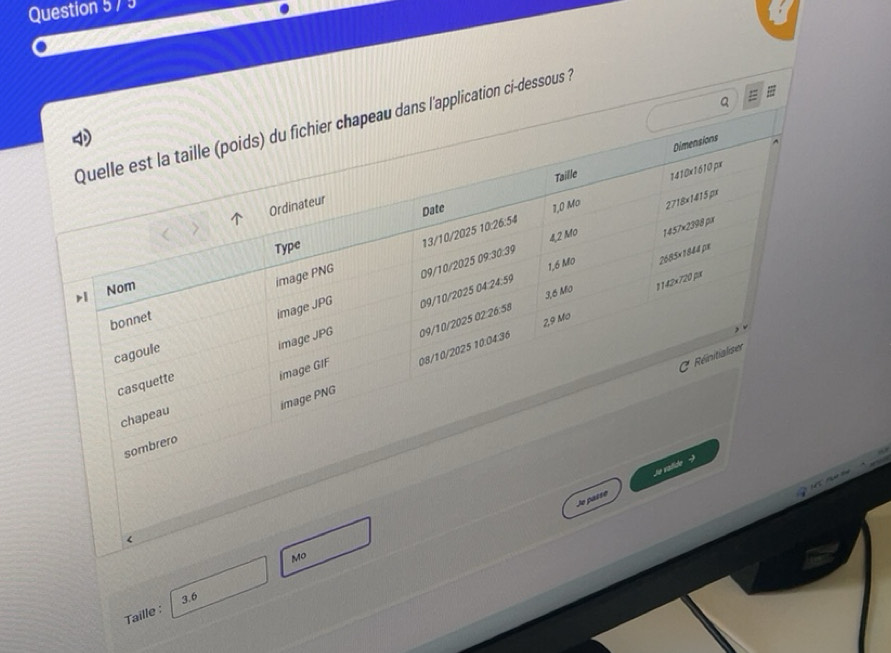 Résolu :Quelle est la taille (poids) du fichier chapeau dans l ...