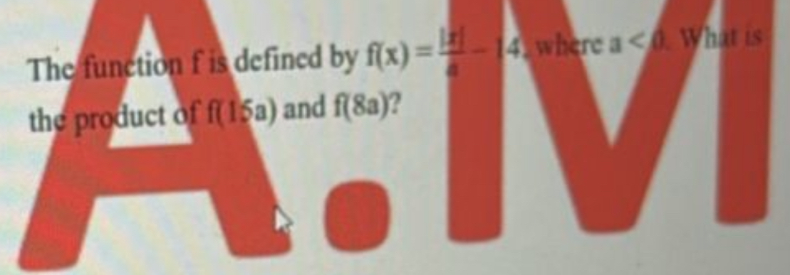 Risolto:The function f is defined by f(x)= |x|/8 -|4| , where a . What ...