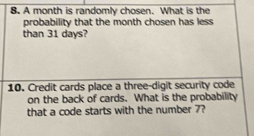 Solved: A month is randomly chosen. What is the probability that the ...