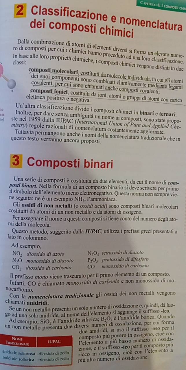 Risolto:Captolo 8, 1 compostí chin 2 Classificazione e nomenclatura dei ...
