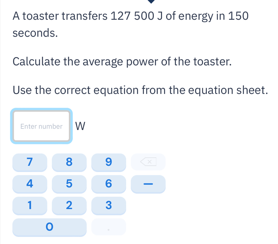 Solved: A toaster transfers 127 500 J of energy in 150 seconds ...