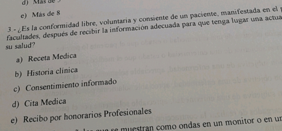 Resuelto:d) Más de 3 e) Más de 8 3.- ¿Es la conformidad libre ...