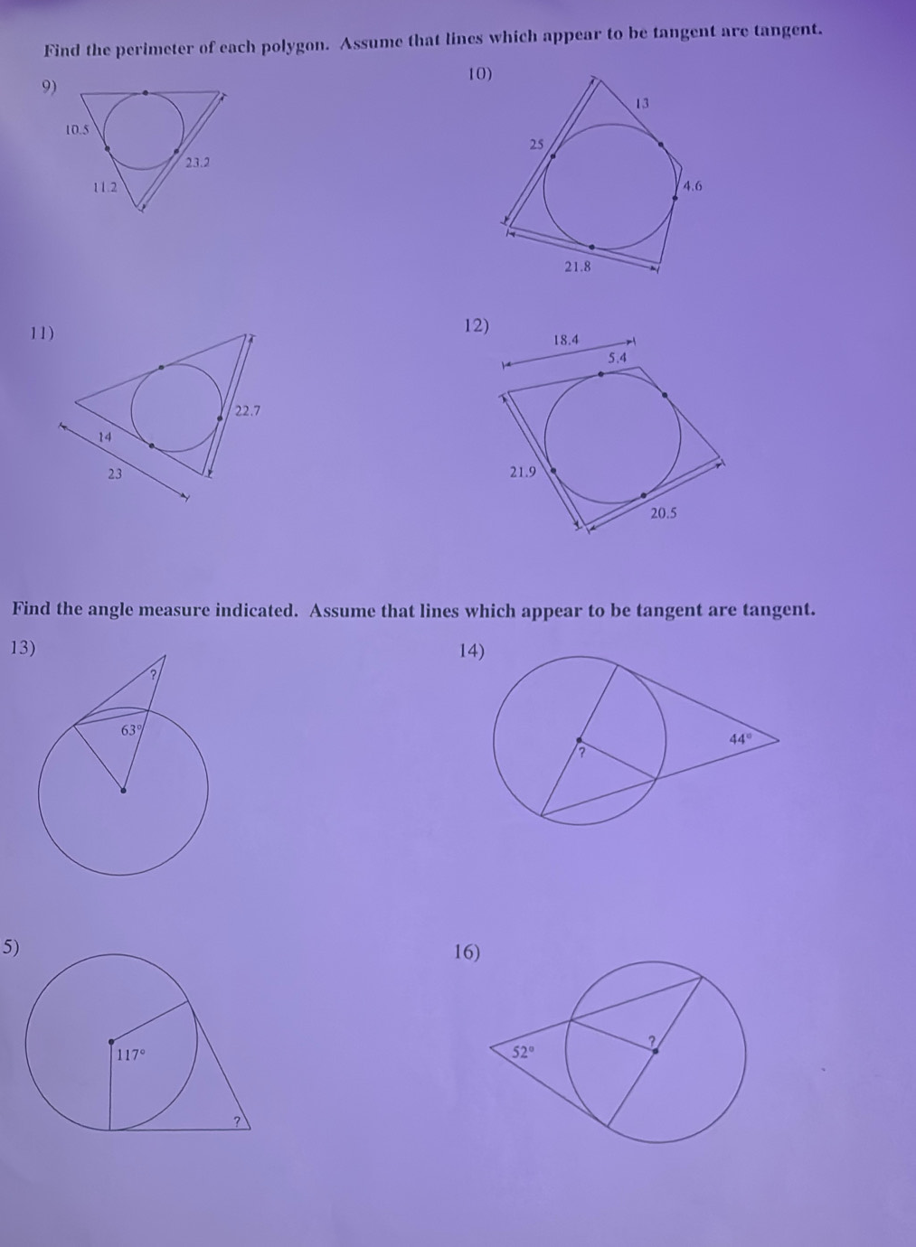 Solved: Find the perimeter of each polygon. Assume that lines which ...