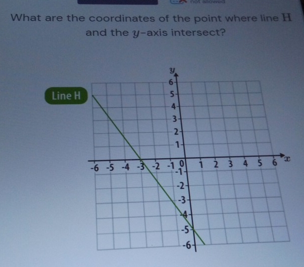 Solved: not allowed What are the coordinates of the point where line H ...