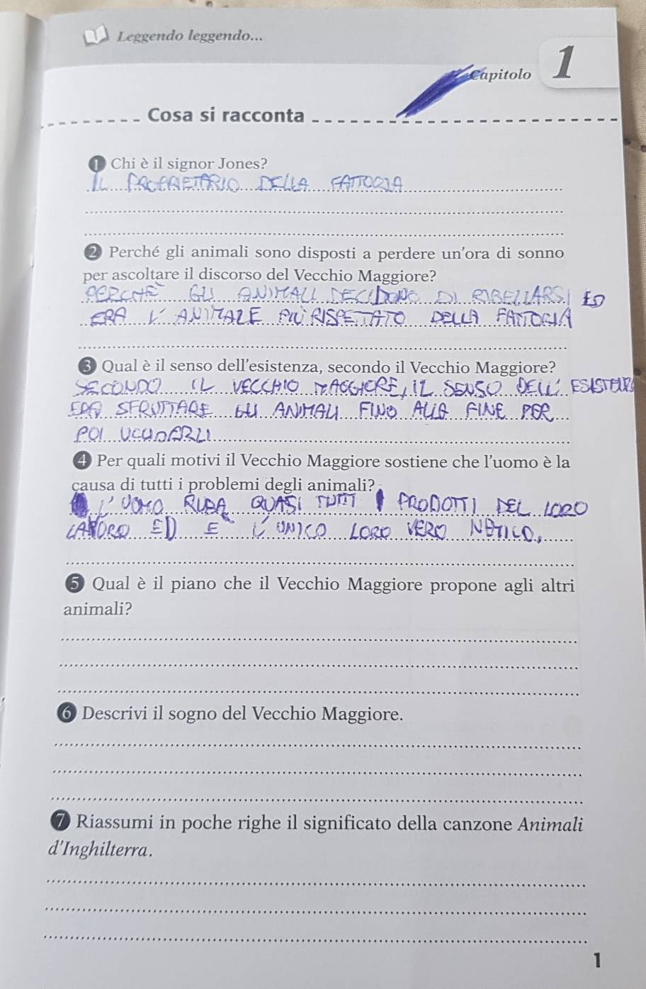 Risolto:Leggendo leggendo... Capitolo 1 Cosa si racconta † Chi è il ...