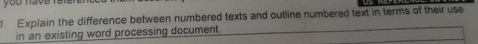 Solved: you have n 1. Explain the difference between numbered texts and ...