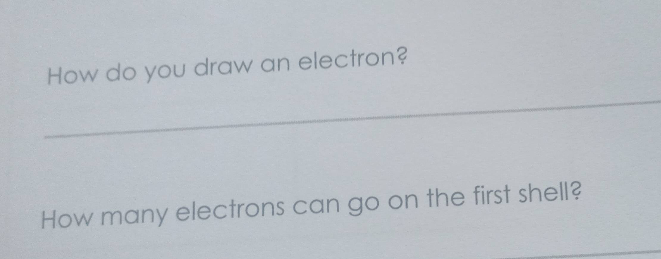 Solved: How do you draw an electron? _ How many electrons can go on the ...
