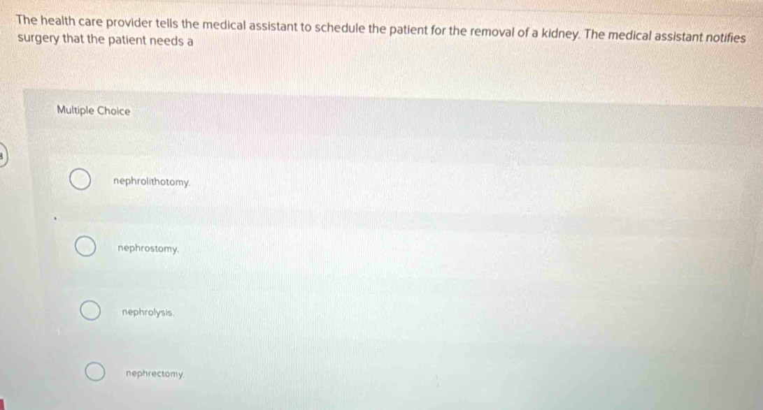 Solved: The health care provider tells the medical assistant to ...