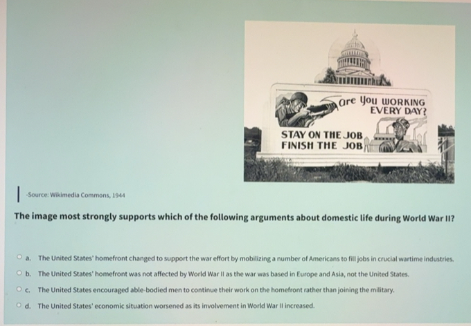 Solved: Source: Wikimedia Commons, 1944 The image most strongly ...