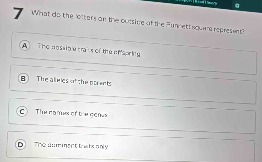Solved: ort ] Read Theory 7 What do the letters on the outside of the ...