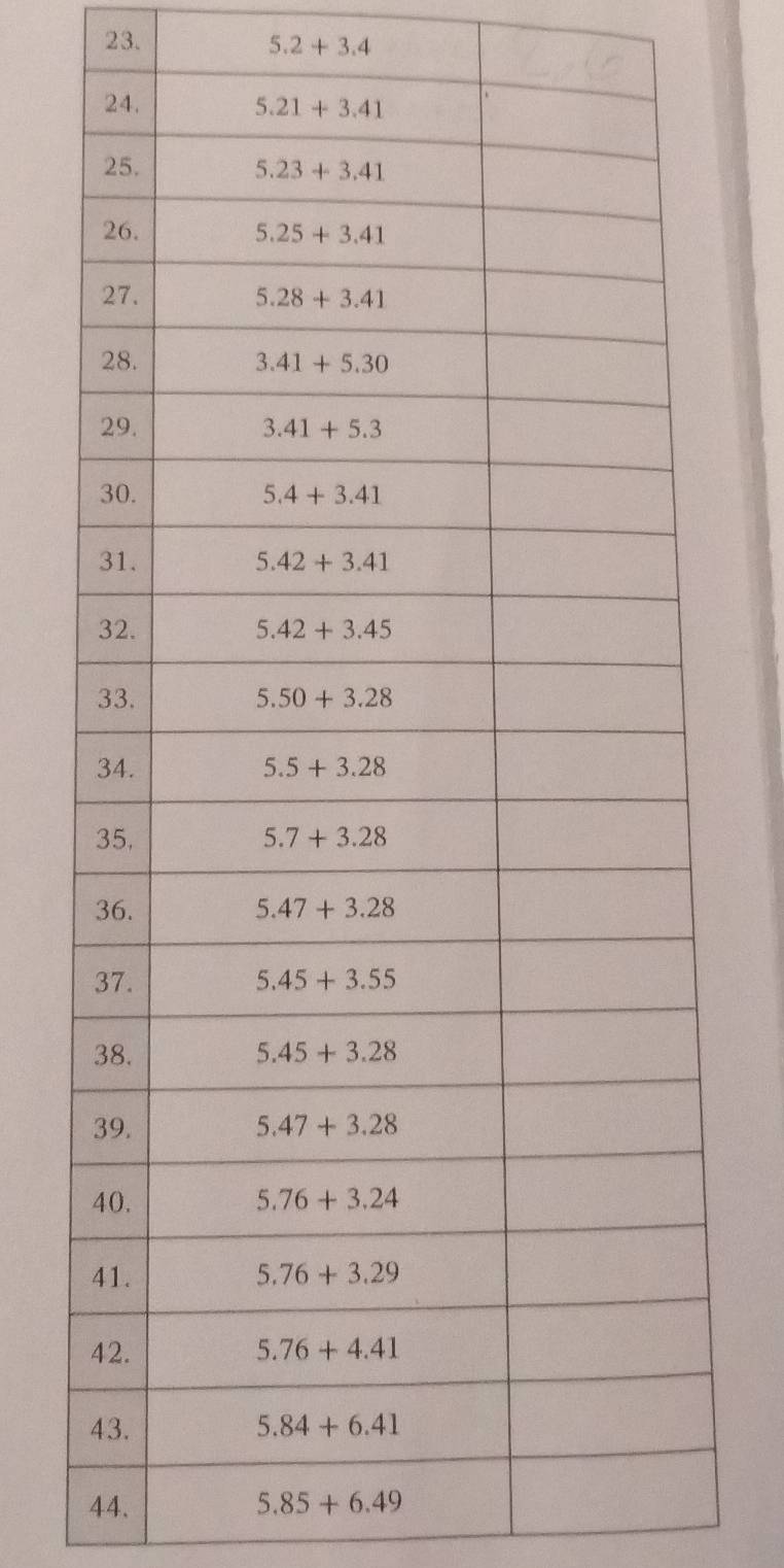 Solved: 5.2+3.4 44. 5.85+6.49 [Math]