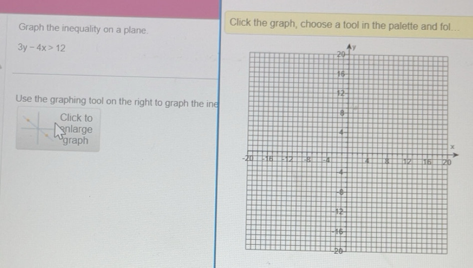 Solved: Click the graph, choose a tool in the palette and fol... Graph ...