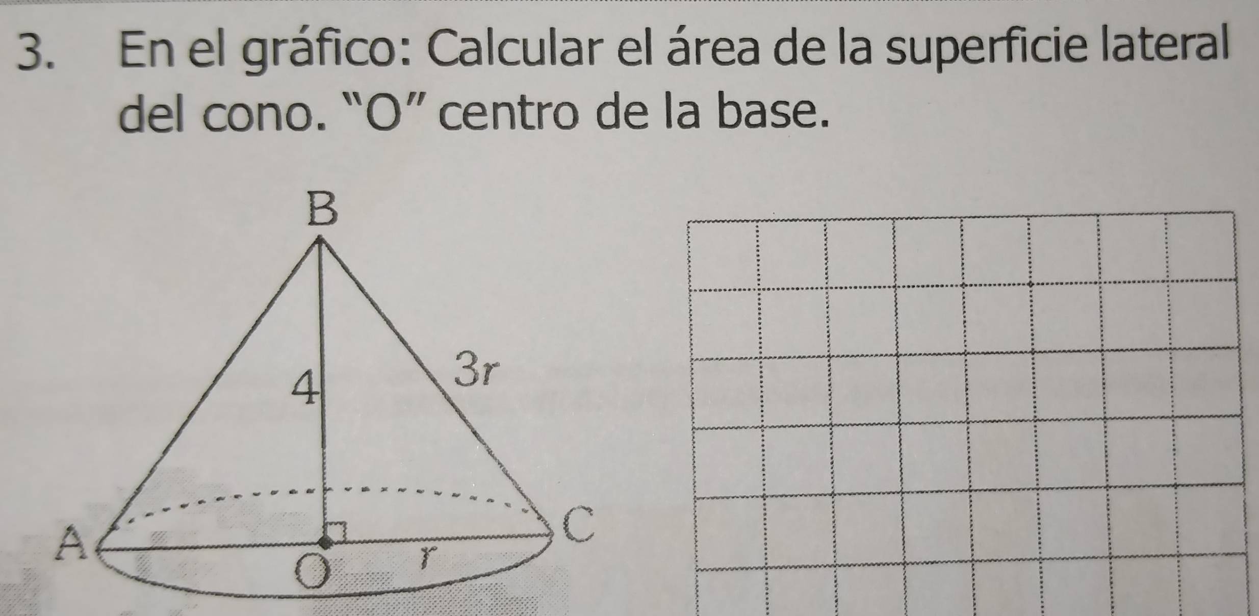 Resuelto:En el gráfico: Calcular el área de la superficie lateral del ...