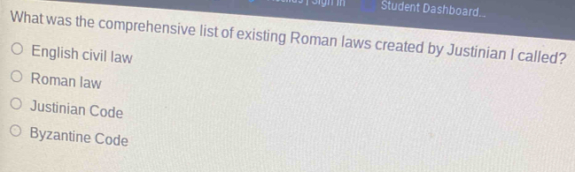 Solved: Student Dashboard.. What was the comprehensive list of existing ...
