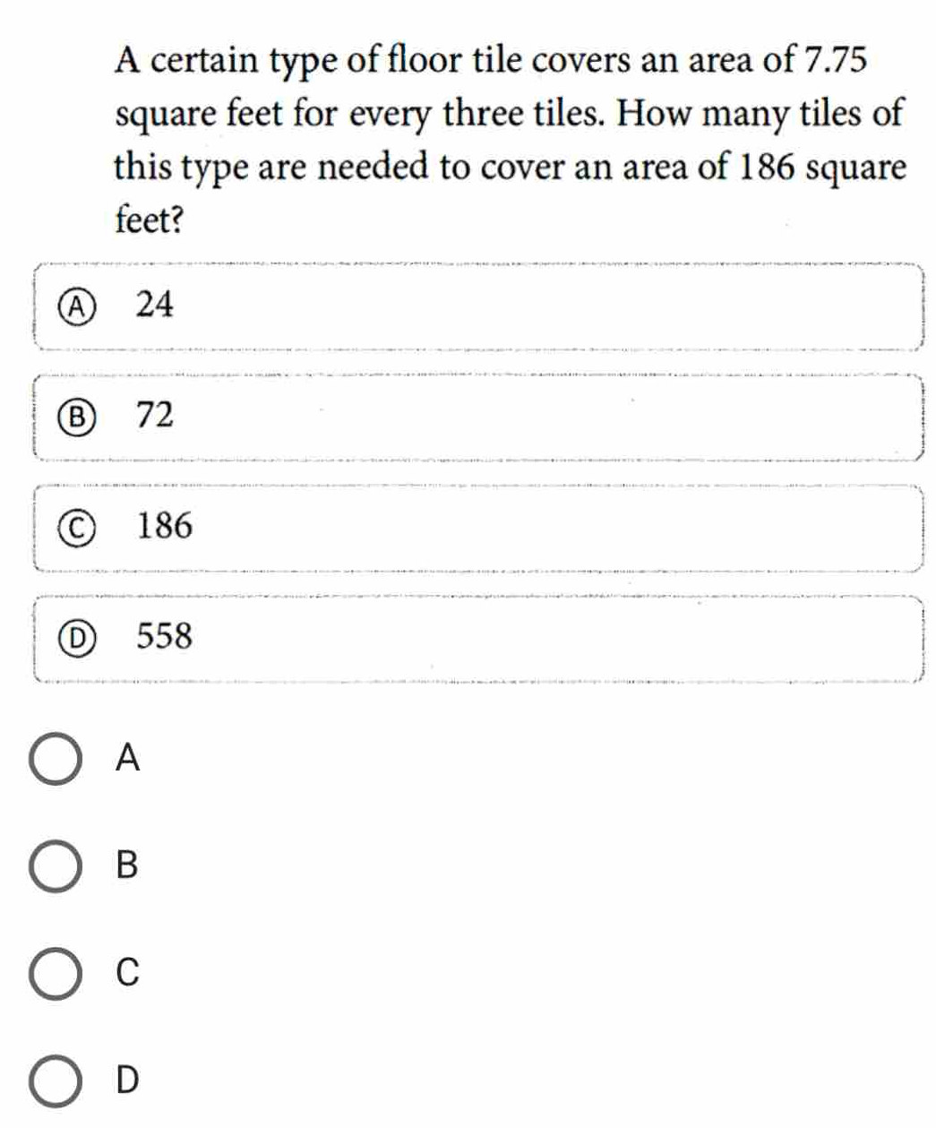 Solved: A certain type of floor tile covers an area of 7.75 square feet ...