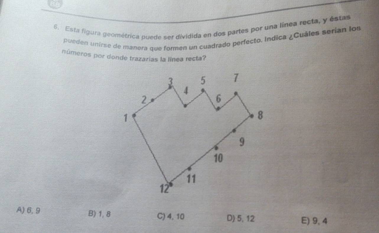 Resuelto:Esta figura geométrica puede ser dividida en dos partes por ...