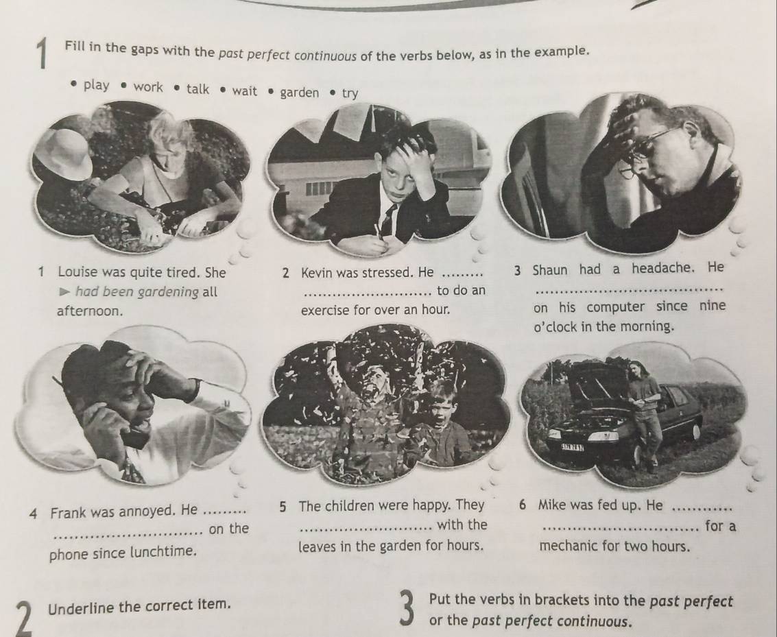 Gelöst:Fill in the gaps with the past perfect continuous of the verbs ...