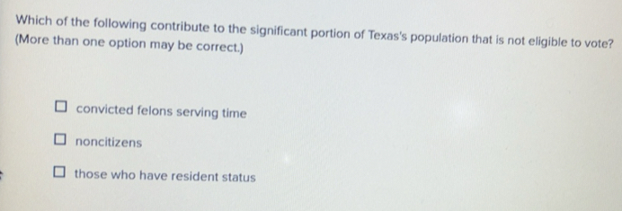 Solved: Which of the following contribute to the significant portion of ...