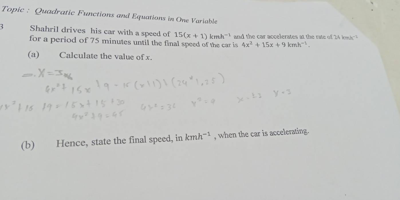 Selesai:Topic : Quadratic Functions and Equations in One Variable 3 ...