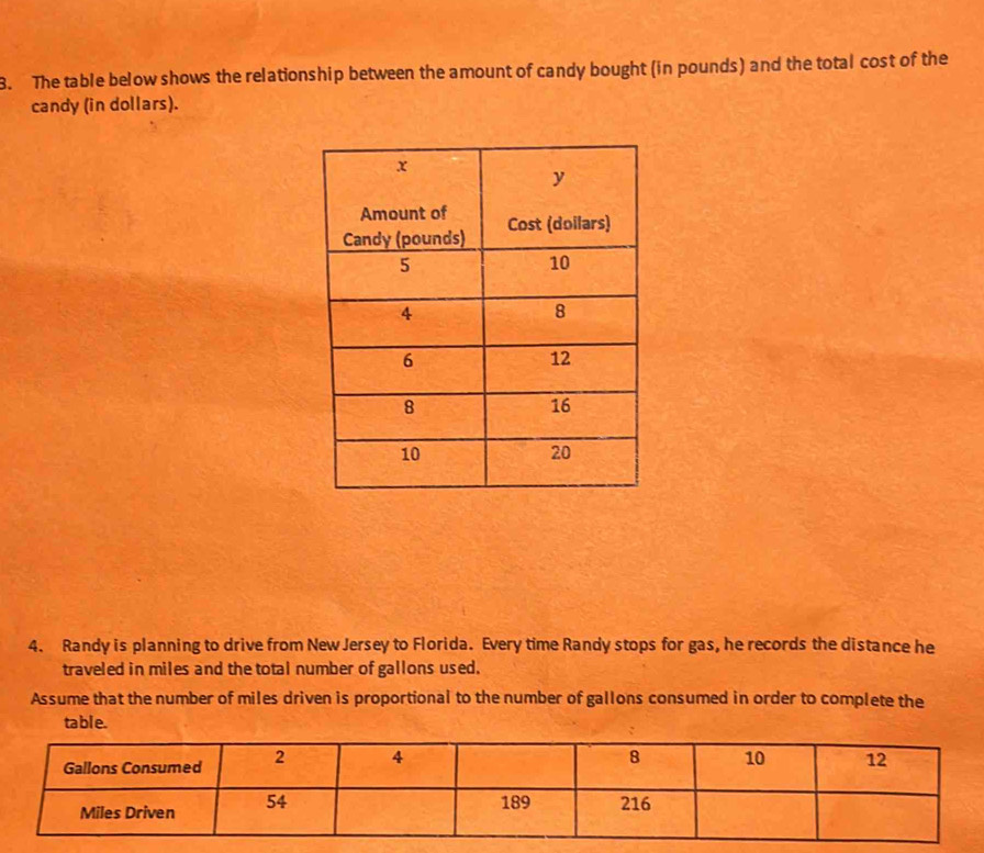 Solved: The table below shows the relationship between the amount of ...