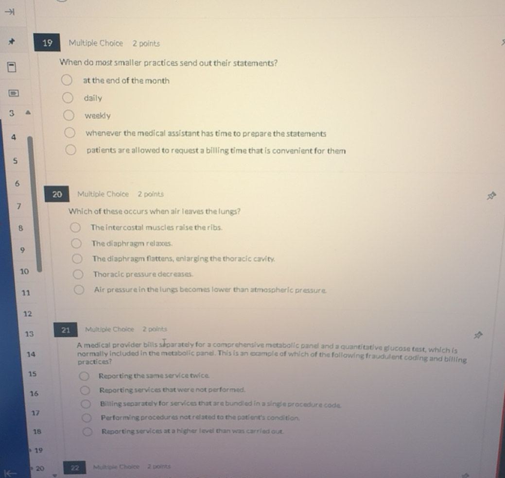 Solved: When do most smaller practices send out their statements? at ...