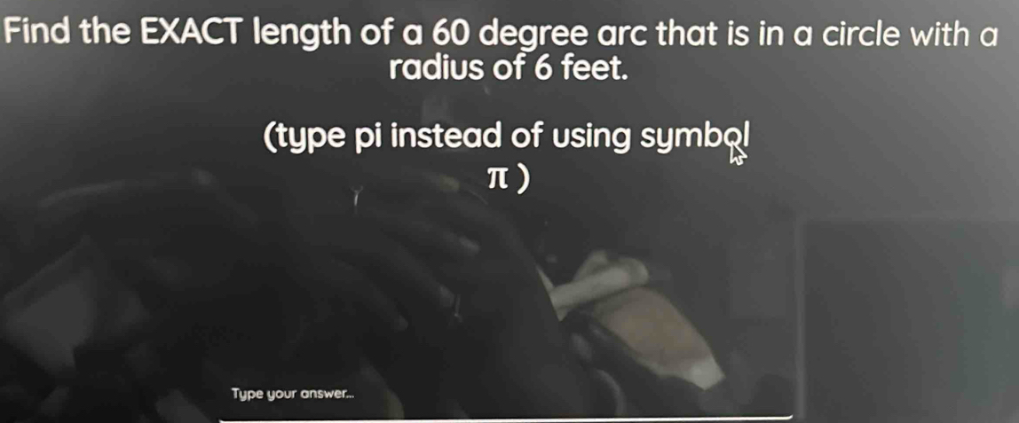 Solved: Find the EXACT length of a 60 degree arc that is in a circle ...