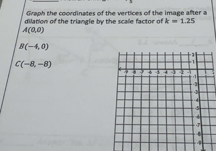 Gelöst:Graph the coordinates of the vertices of the image after a ...