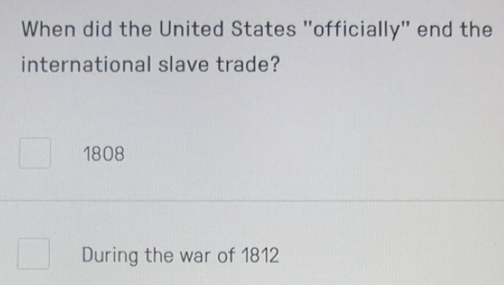 Solved: When did the United States ''officially'' end the international ...