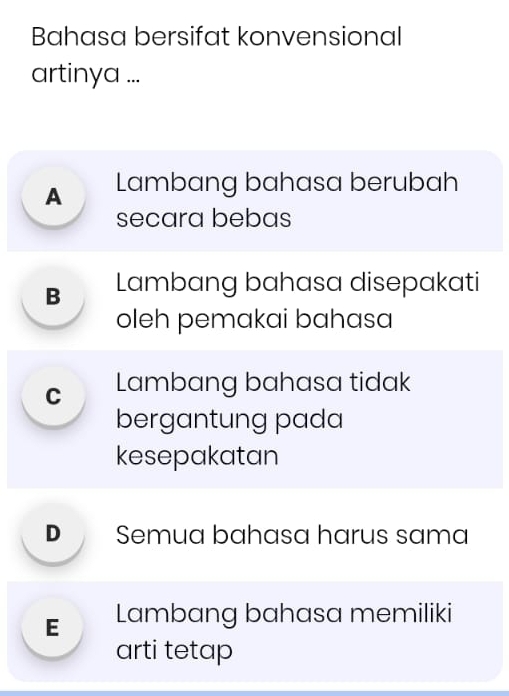 Telah dijawab:Bahasa bersifat konvensional artinya ... A Lambɑng bahasa ...