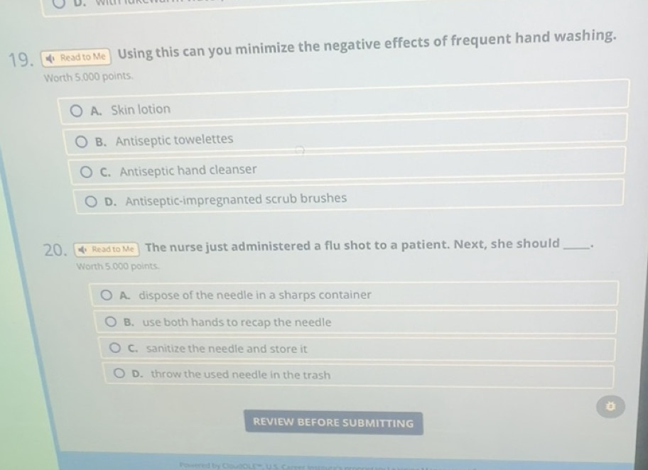 Solved: Read to Me] Using this can you minimize the negative effects of ...