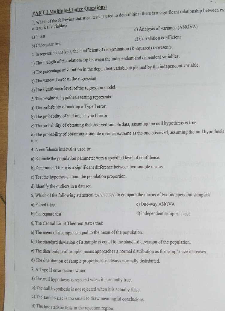 Solved: Multiple-Choice Questions: 1, Which of the following ...