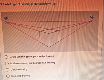 Solved: 3.7 What type of drawing is shown below? (1) '' Single ...