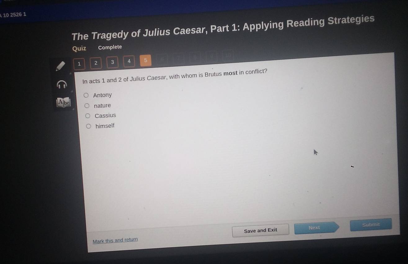 Solved: 10 2526 1 The Tragedy of Julius Caesar, Part 1: Applying ...