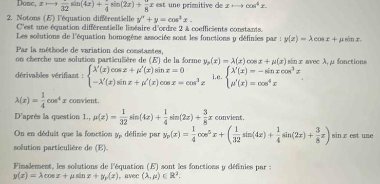 Résolu :Donc, xto frac 32sin (4x)+frac 4sin (2x)+frac 8x est une ...