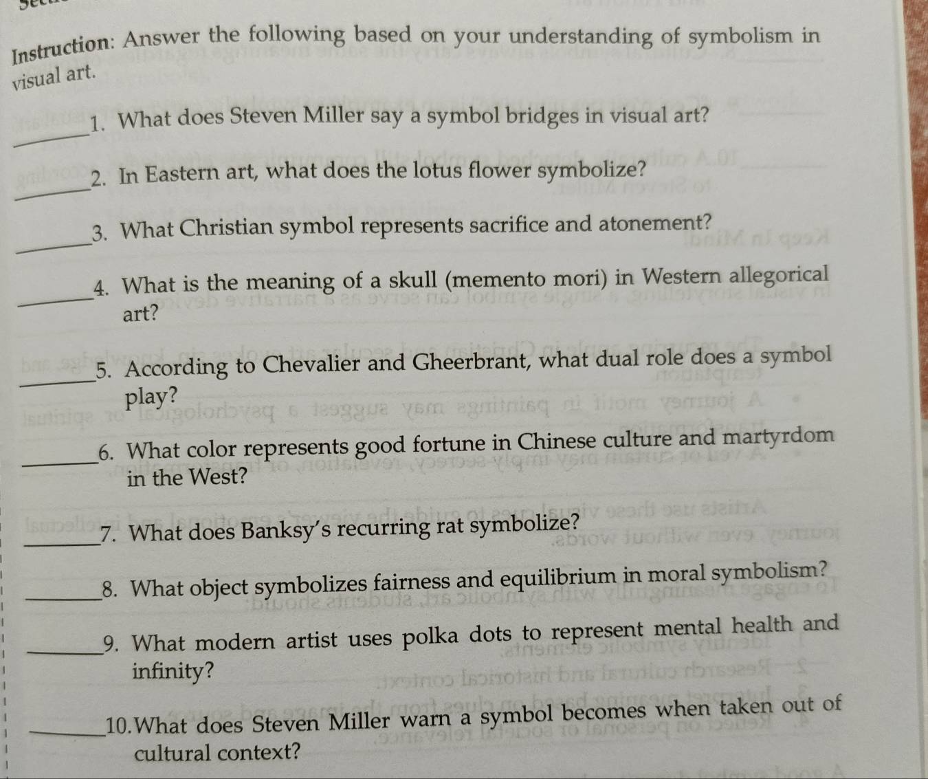 Solved: Instruction: Answer the following based on your understanding ...