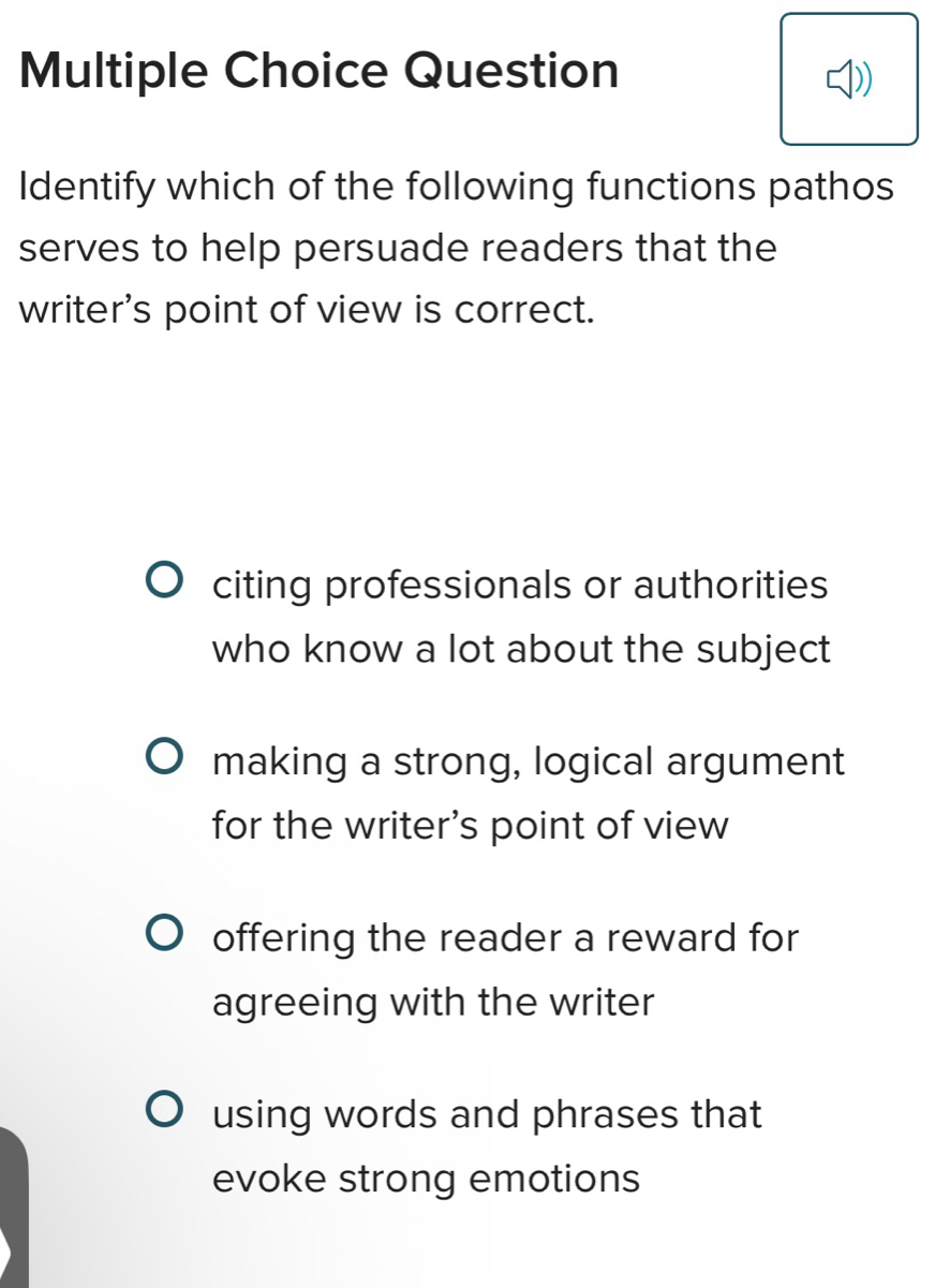 Solved: Question Identify which of the following functions pathos ...