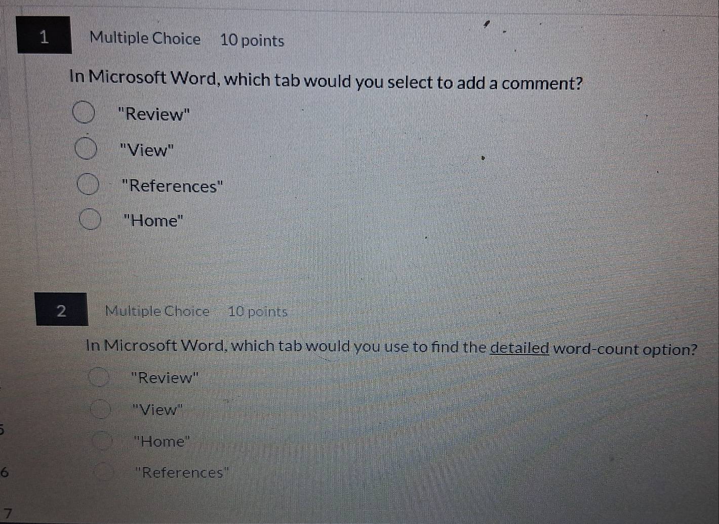 Solved: In Microsoft Word, which tab would you select to add a comment ...