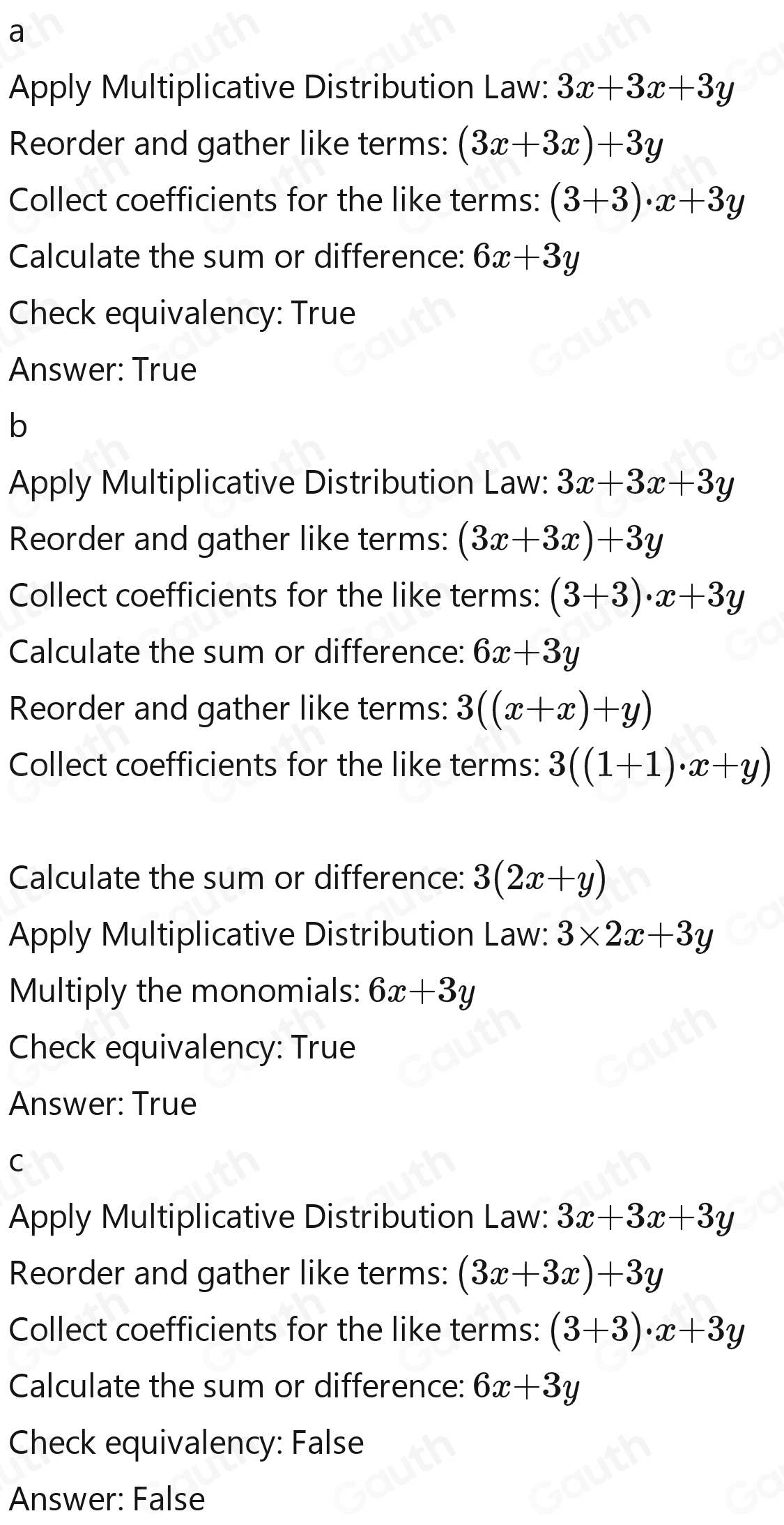 Solved: Which expressions are equivalent to 3x+3(x+y) ？ Choose all ...