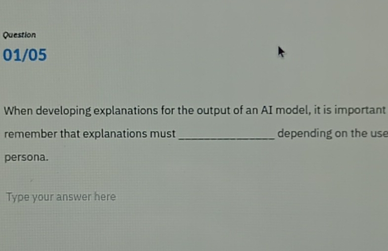 Selesai:Question 01/05 When developing explanations for the output of ...