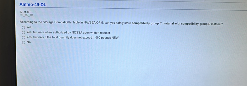 Solved: Ammo-49-DL 27 of 30 03_09_01 According to the Storage ...
