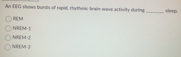 Solved: An EEG shows bursts of rapid, rhythmic brain-wave activity ...