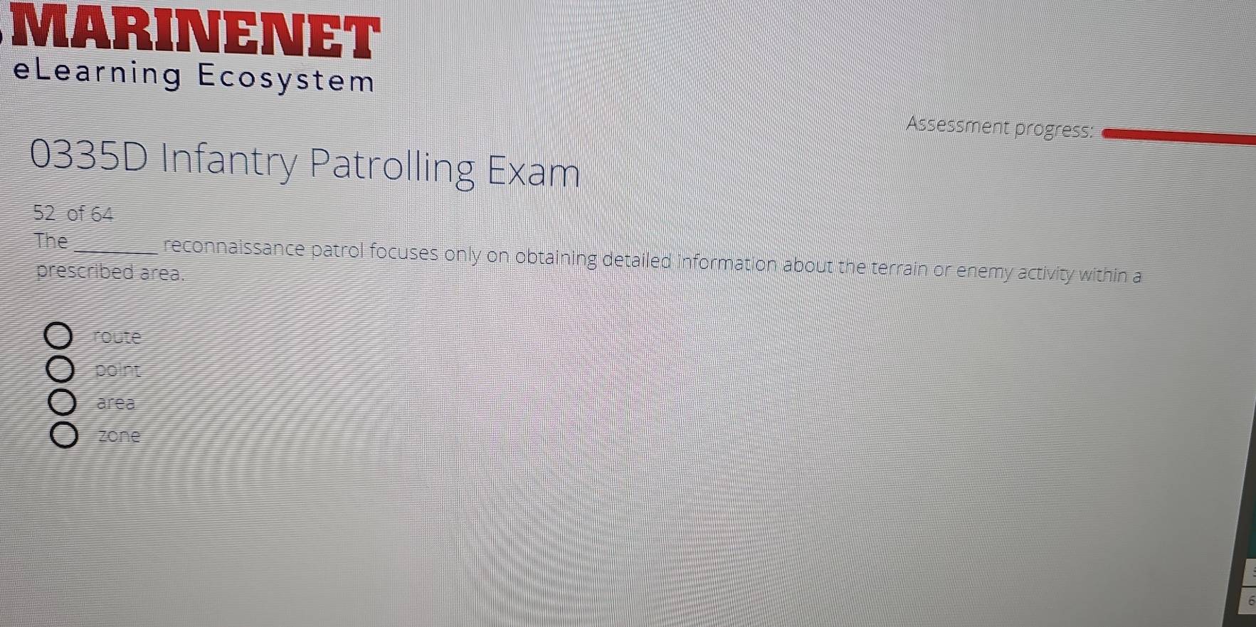 Solved: MARINENET eLearning Écosystem Assessment progress: 0335D ...