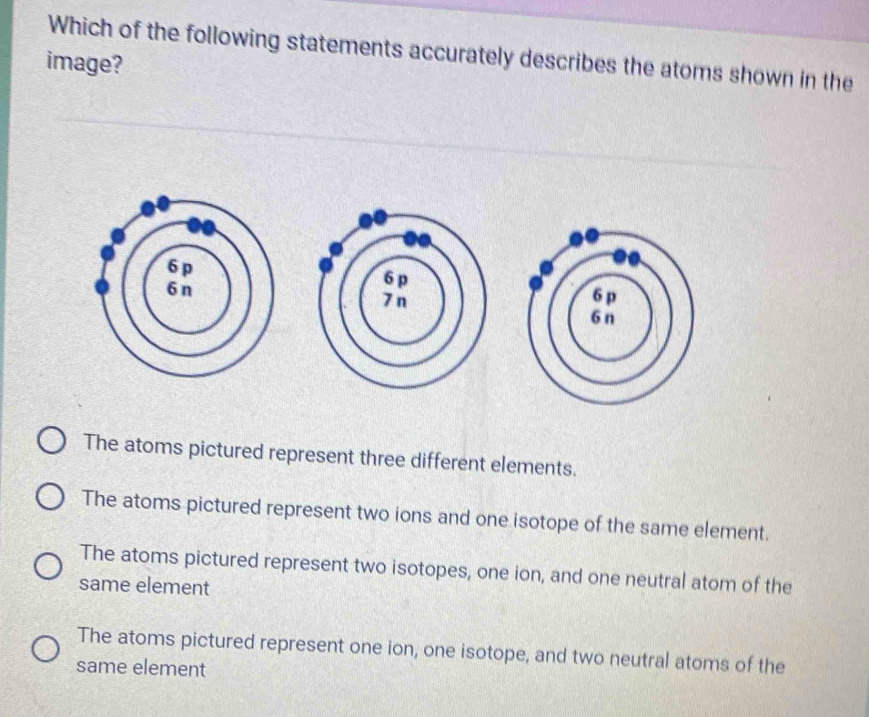 Solved: Which of the following statements accurately describes the ...