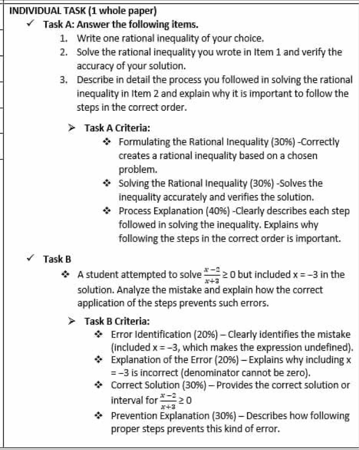 Solved: INDIVIDUAL TASK (1 whole paper) Task A: Answer the following ...