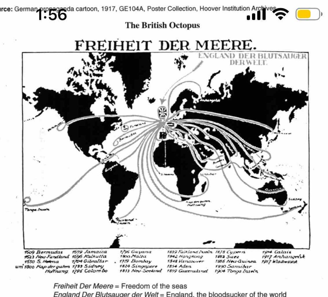 Solved: arce: German propaganda cartoon, 1917, GE104A, Poster ...