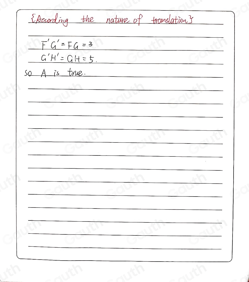 Solved: Rectangle FGHJ, shown below, is translated 6 units right and 1 ...