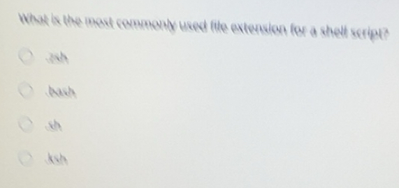 Solved: What is the most commonly used file extension for a shell ...