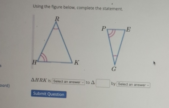 Solved: Using the figure below, complete the statement. HRK is Select ...