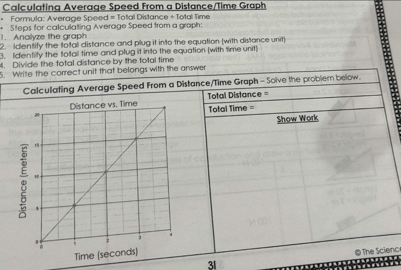 Solved: Calculating Average Speed From a Distance/Time Graph * Formula ...